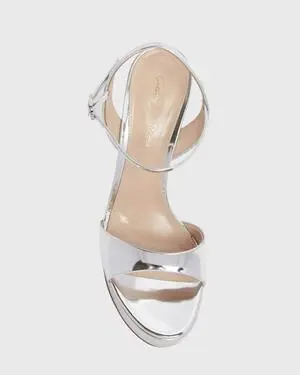 GIANVITO ROSSI Metallic Ankle-strap Platform Sandals