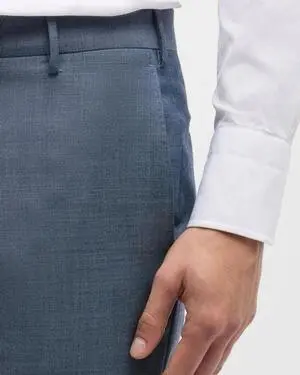 Zanella Apos;s Parker Classic Flat-front Trousers - Medium Blue