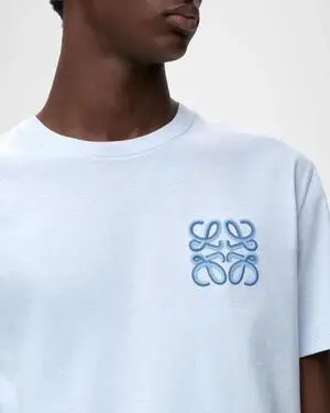 Loewe X Paula & Apos;s Ibiza & Apos;s Embroidered Logo T-shirt - Light Blue