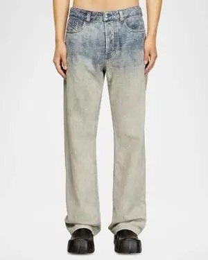 DIESEL® Apos;s D-1980 Jacquard Check Straight-leg Jeans - Denim