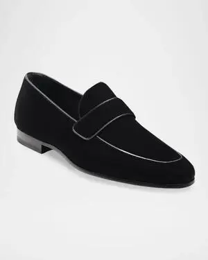 Magnanni Jasper Ii Velvet Loafers - Black