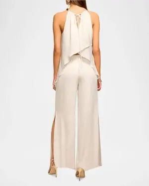 Ramy Brook Jolie Crepe Side-slit Pants