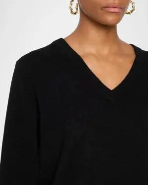 Vince V-neck Cashmere Sweater - Black