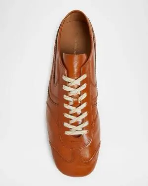 Dries Van Noten Apos;s Destin Mixed Leather Retro Sneakers - Tan