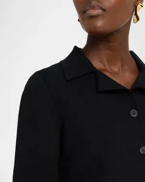 Lafayette 148 New York Button-front Knit Cardigan