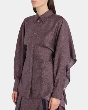 MAISON MARGIELA Micro-paisley Drawstring Shirt