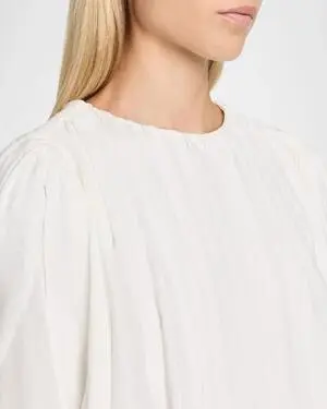 Simkhai Frida Pleated Blouse - Ivory