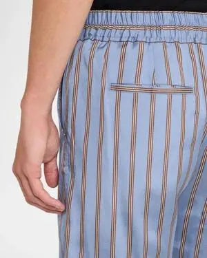 TOM FORD Apos;s Silk Stripe Jacquard Pull-on Shorts - Blue Multi