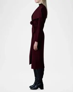 Mackage Mai Wool Belted Wrap Coat - Red