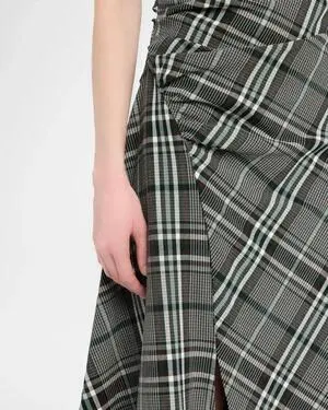 Simkhai Burke Plaid Cowl-neck Maxi Dress