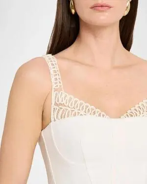 Simkhai Mckinnon Sleeveless Corseted Lace Gown