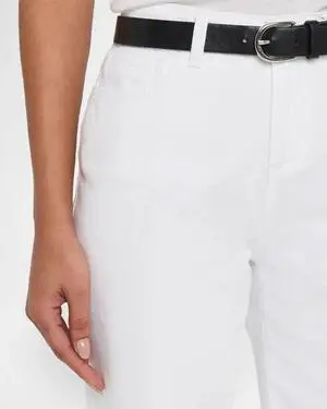 L & APOS;AGENCE Wanda High-rise Cropped Wide Jeans - Blanc
