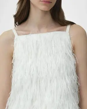Simkhai Kalla Feather Mini Dress - Ivory