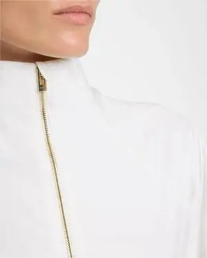 Alaïa Cotton Poplin Peplum Jacket - Blanc