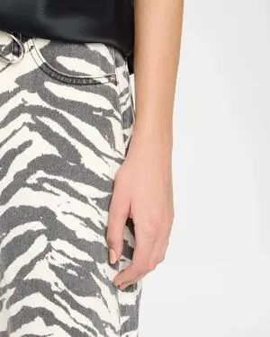 Rag & Bone Phoebe Zebra-printed Drawstring Jeans - Washzebra