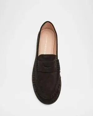 STUART WEITZMAN Spencer Suede Penny Loafers - Shadow