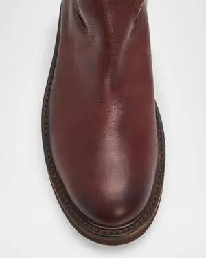 Miu Miu Foule Leather Mid-calf Boots