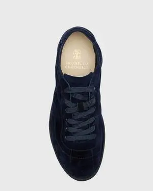 Brunello Cucinelli Apos;s Unlined Suede Low-top Sneakers - Navy