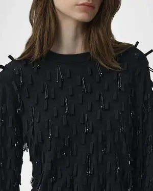Simkhai Myra Embellished Crewneck Sweater