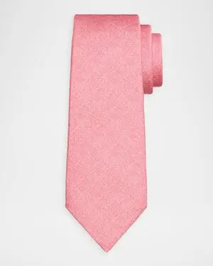 Kiton Apos;s Crosshatch-printed Silk Tie - Miscellane