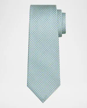 Kiton Apos;s Micro-geometric Silk 7-fold Tie - Miscellane