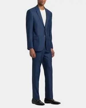 Emporio Armani Check Wool-silk Suit