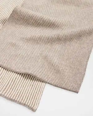 Brunello Cucinelli Apos;s Vanise Cashmere Ribbed Scarf - Cut04 Ligh