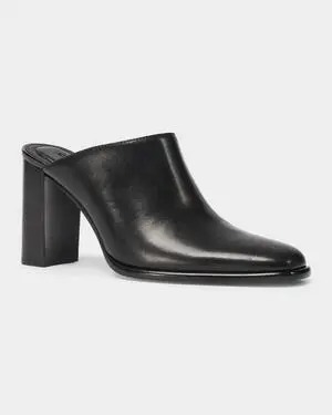 Simkhai Carolyn 85mm Leather Block-heel Mules