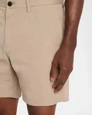 Theory Apos;s Zaine Nylon 7" Inseam Flat-front Shorts - Bark