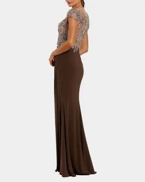 Mac Duggal Evening Crystal-embellished Jersey Gown