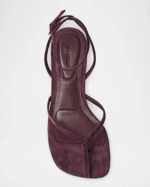Simkhai Kelsey Suede Ankle-strap Sandals - Fig
