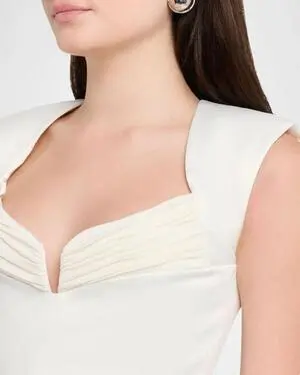 THE NEW ARRIVALS ILKYAZ OZEL Isabeau Sweetheart Fit-&-flare Mini Dress - Chantilly