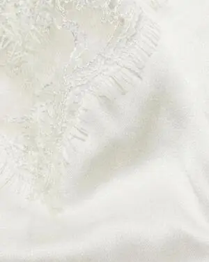 Kiki De Montparnasse Low-rise Lace-inset Stretch Silk Thong - Ivory