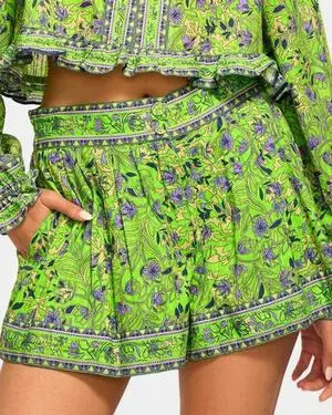 Ramy Brook Floral Quinn Shorts - Bright Lim