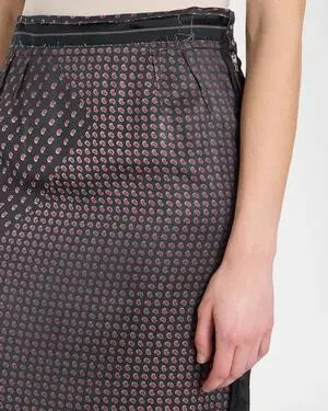 MAISON MARGIELA Paisley Pencil Midi Skirt - Black