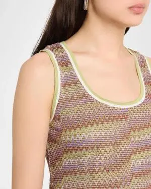 Ramy Brook Liora Metallic Weave Minidress