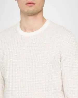 Rag & Bone Apos;s Harvey Textured Knit Crewneck Top - Chalk