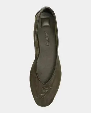 Jacquemus Les Ballerines Mesh Flats - Khaki