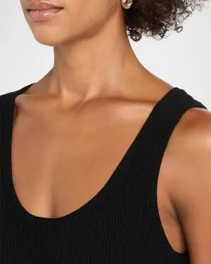 Dries Van Noten Apos;s Motto Slim-fit Cable Knit Ribbed Tank Top - Black