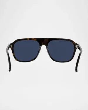 Vuarnet Apos;s Belvedere 13 Acetate Aviator Sunglasses - Dark Havan