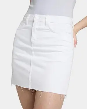 L & APOS;AGENCE Jolene Denim Mini Skirt - Blanc