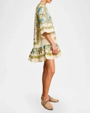 ALEMAIS Sophia Drop-waist Mini Dress