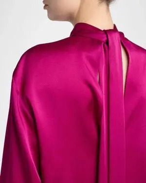 Stella McCartney Contrast-cuff Satin Blouse