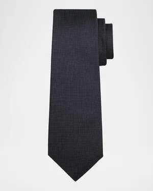 Kiton Apos;s Micro-pindot Silk 7-fold Tie - Miscellane