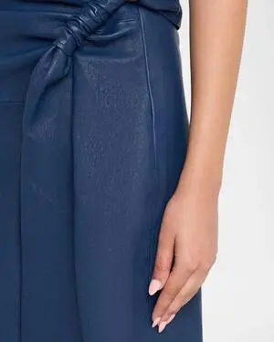 Simkhai Lyle Draped Leather Dress