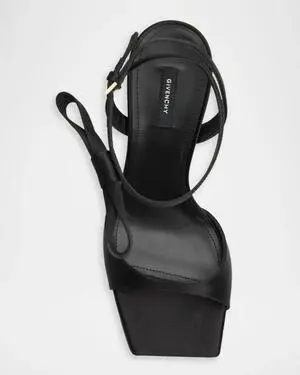Givenchy 95mm Naked Satin Ankle-strap Sandals - Black