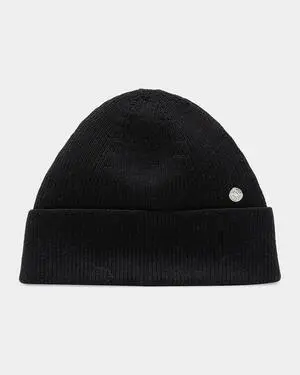 Acne Studios Krivi Wool-blend Rib-knit Beanie - Black
