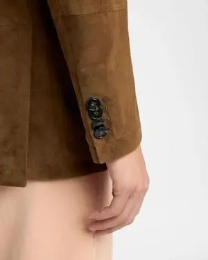 Kiton Apos;s Suede Patch-pocket Blazer - Mole