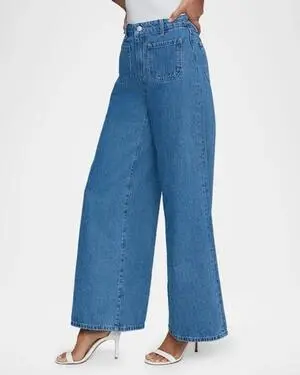 L & APOS;AGENCE Declan High-rise Wide-leg Jeans