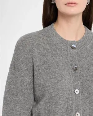 Autumn Cashmere Cashmere Cropped Crewneck Cardigan